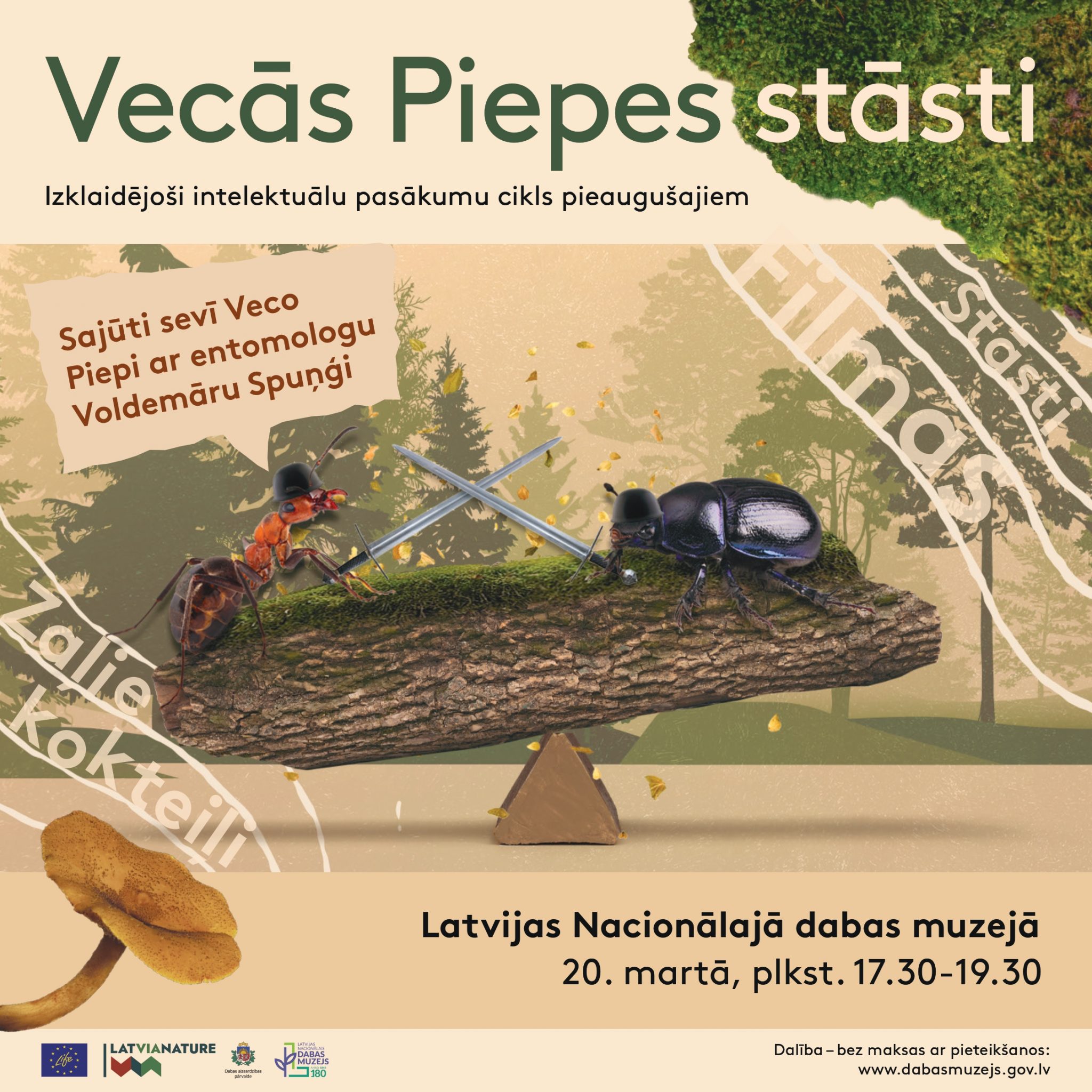 "Vecās Piepes stāsti" Dabas muzejā ar entomologu Voldemāru Spuņģi ...